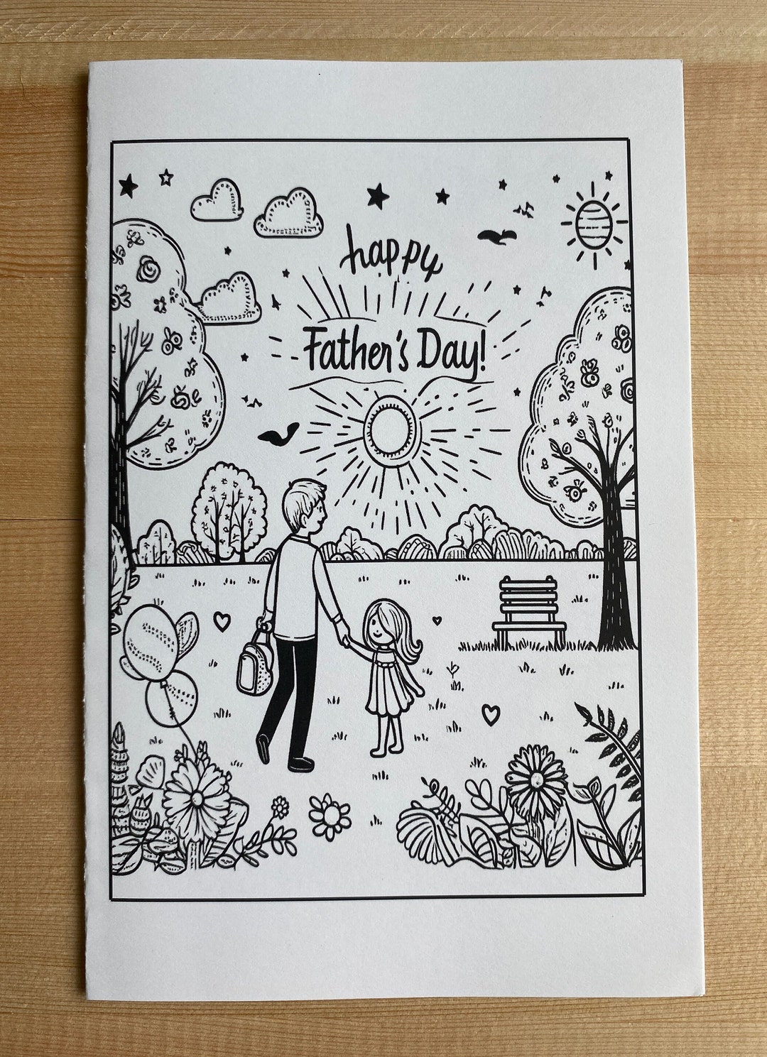 Printable Fathers Day Gift From Kids Coloring Card, Fathers Day Card ...