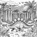 Printable Dinosaurs in Action: A Prehistoric Coloring Adventure- 10 ...