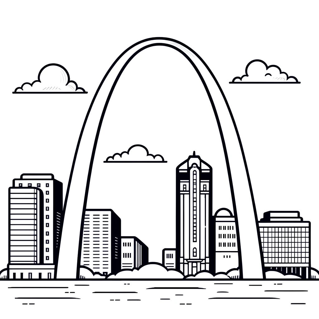 Printable Memorial Day Monuments: A Coloring Journey Through American ...