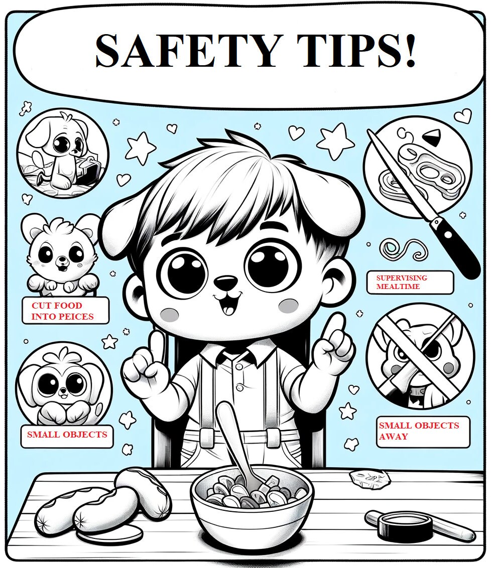 Printable Choking Hazards Awareness Coloring Book - 4 Coloring Pages ...