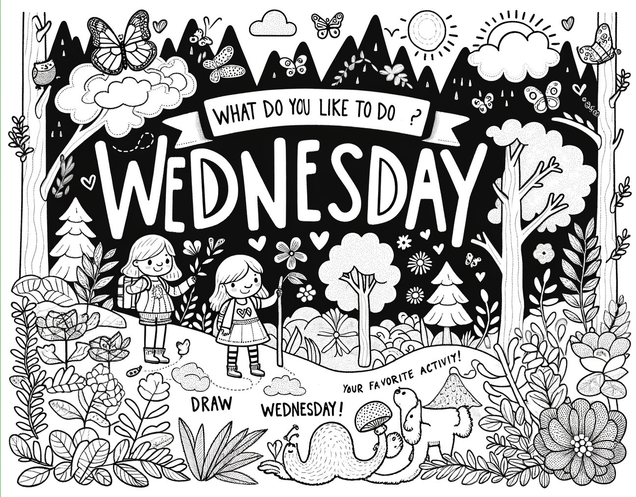 Printable Learn the Days of the Week Coloring Book - 7 Pages Coloring ...
