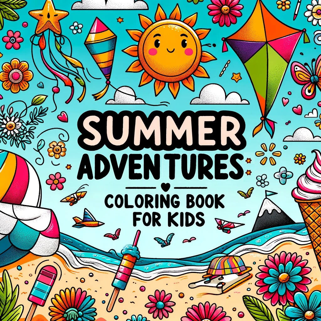 Summer Coloring Pages - 20 Pages Coloring Book - Instant Download - Etsy
