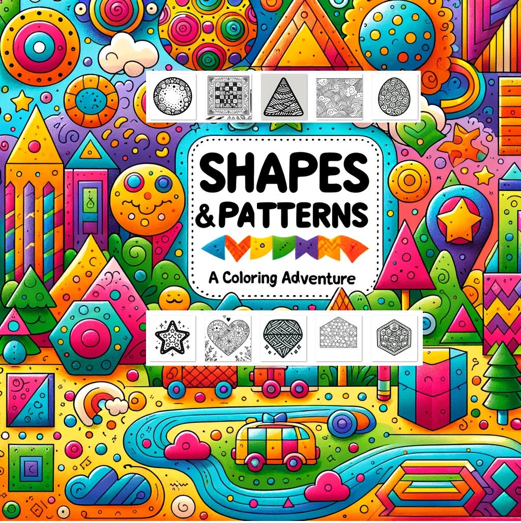 Printable Shapes and Patterns Coloring Pages : A Coloring Adventure ...