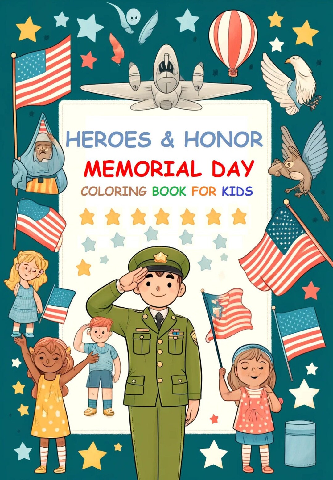Printable Heroes and Honor: Memorial Day Coloring Book for Kids- 10 ...