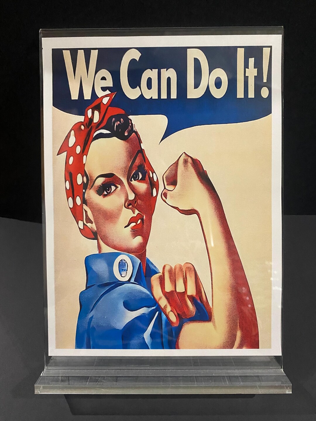 Rosie the Riveter Acrylic Holder Stand 8.5X11 in Kodak Paper Print AI ...