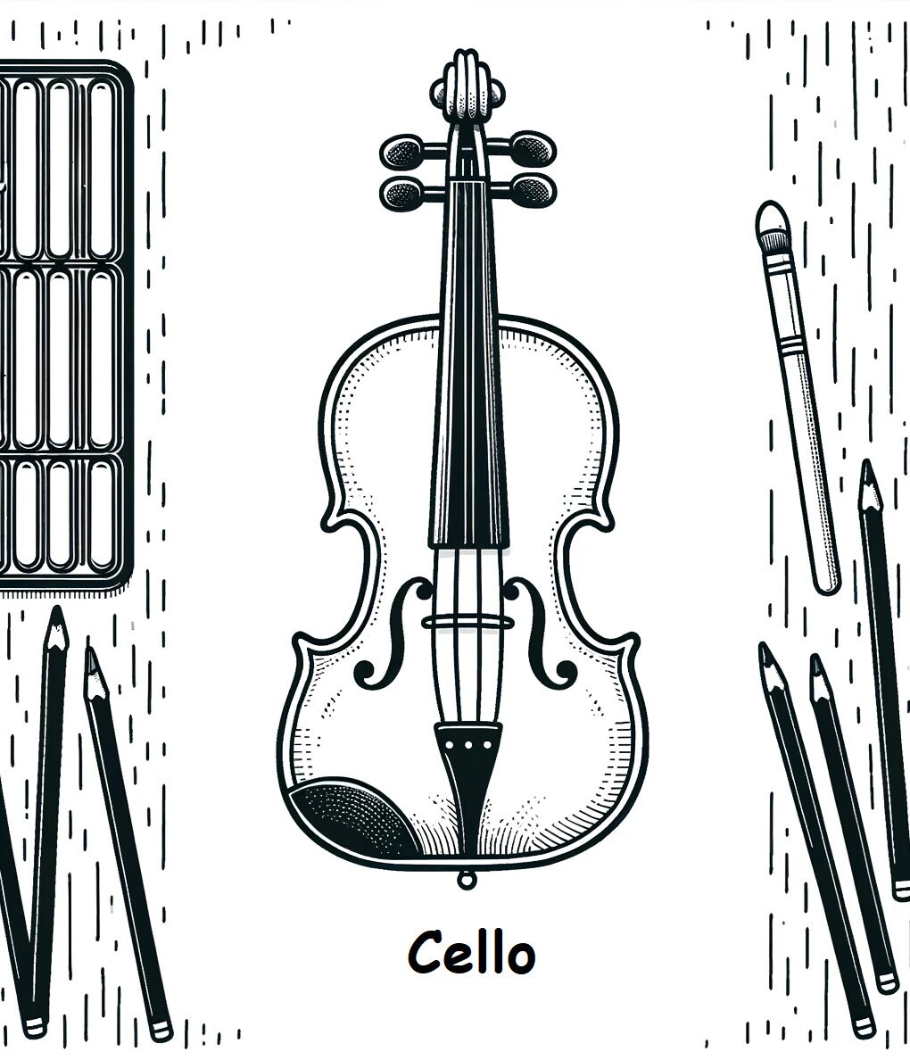 Printable Musical Masterpieces: A Kid's Coloring Book of Instruments ...