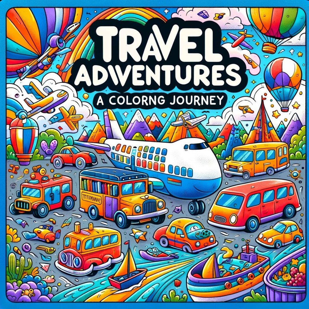 Printable Travel Adventures: A Coloring Journey - 10 Coloring Pages ...