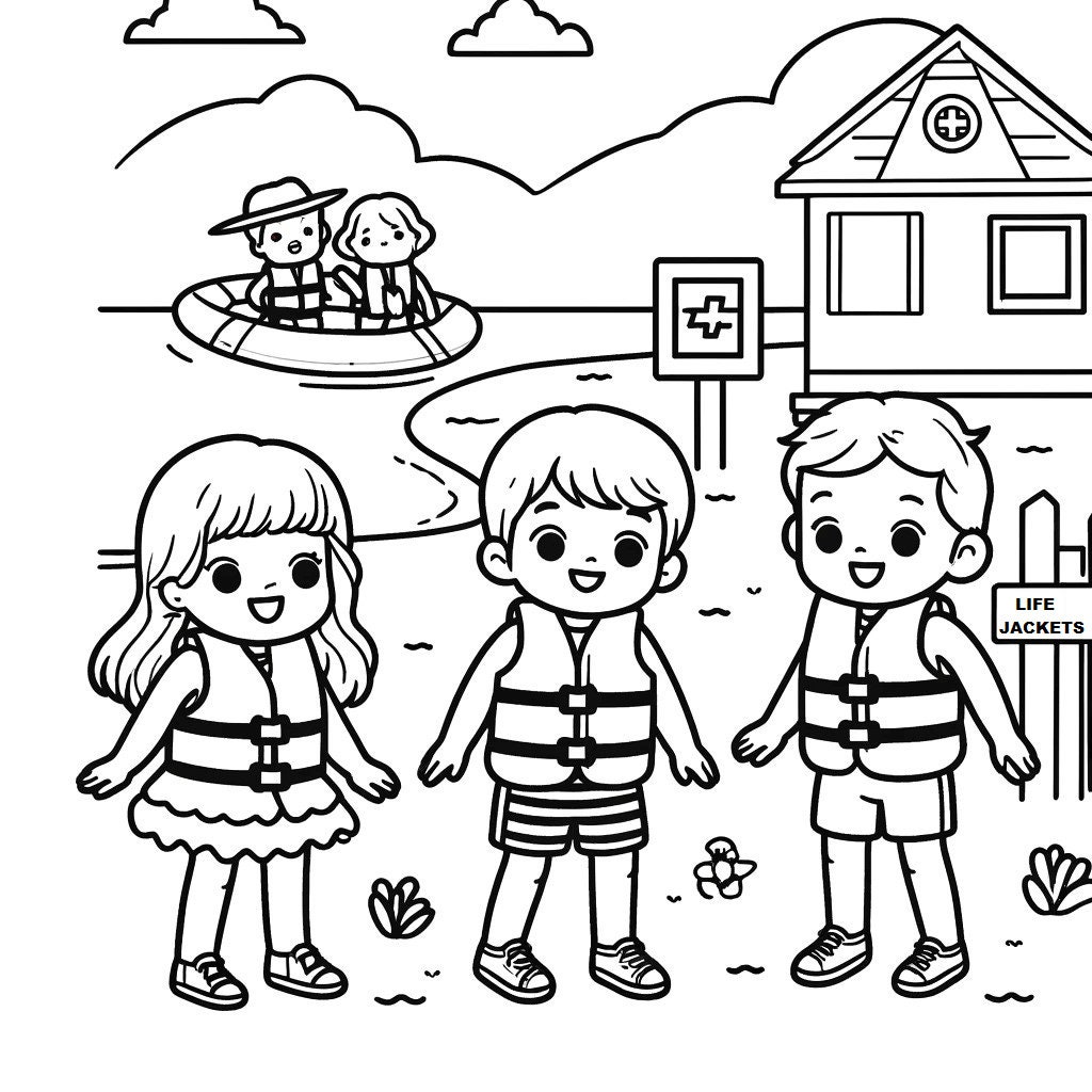 Printable Safety First Coloring Book 15 Coloring Pages Instant Download ...