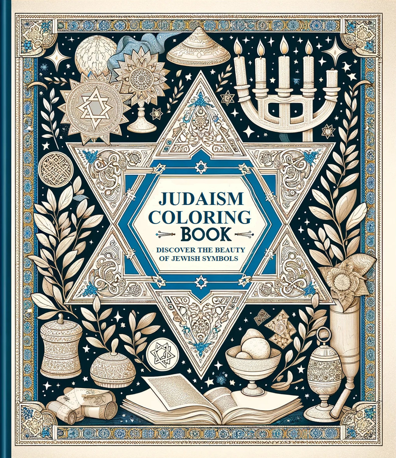 Printable Judaism Coloring Book: Discover the Beauty of Jewish Symbols ...