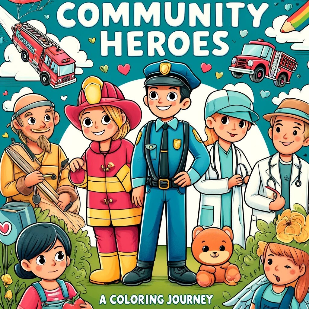 Printable Community Heroes: A Coloring Journey 10 Coloring Pages ...