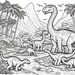 Printable Dinosaurs in Action: A Prehistoric Coloring Adventure- 10 ...