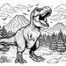 Printable Dinosaurs in Action: A Prehistoric Coloring Adventure- 10 ...