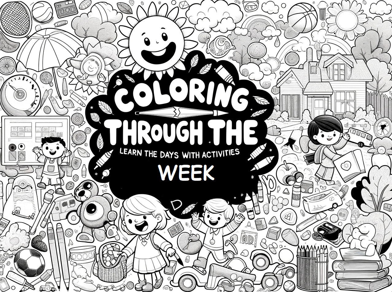 Printable Learn the Days of the Week Coloring Book - 7 Pages Coloring ...
