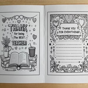 Printable Best Teacher Ever Coloring Card, Best Teacher Gift - Instant ...