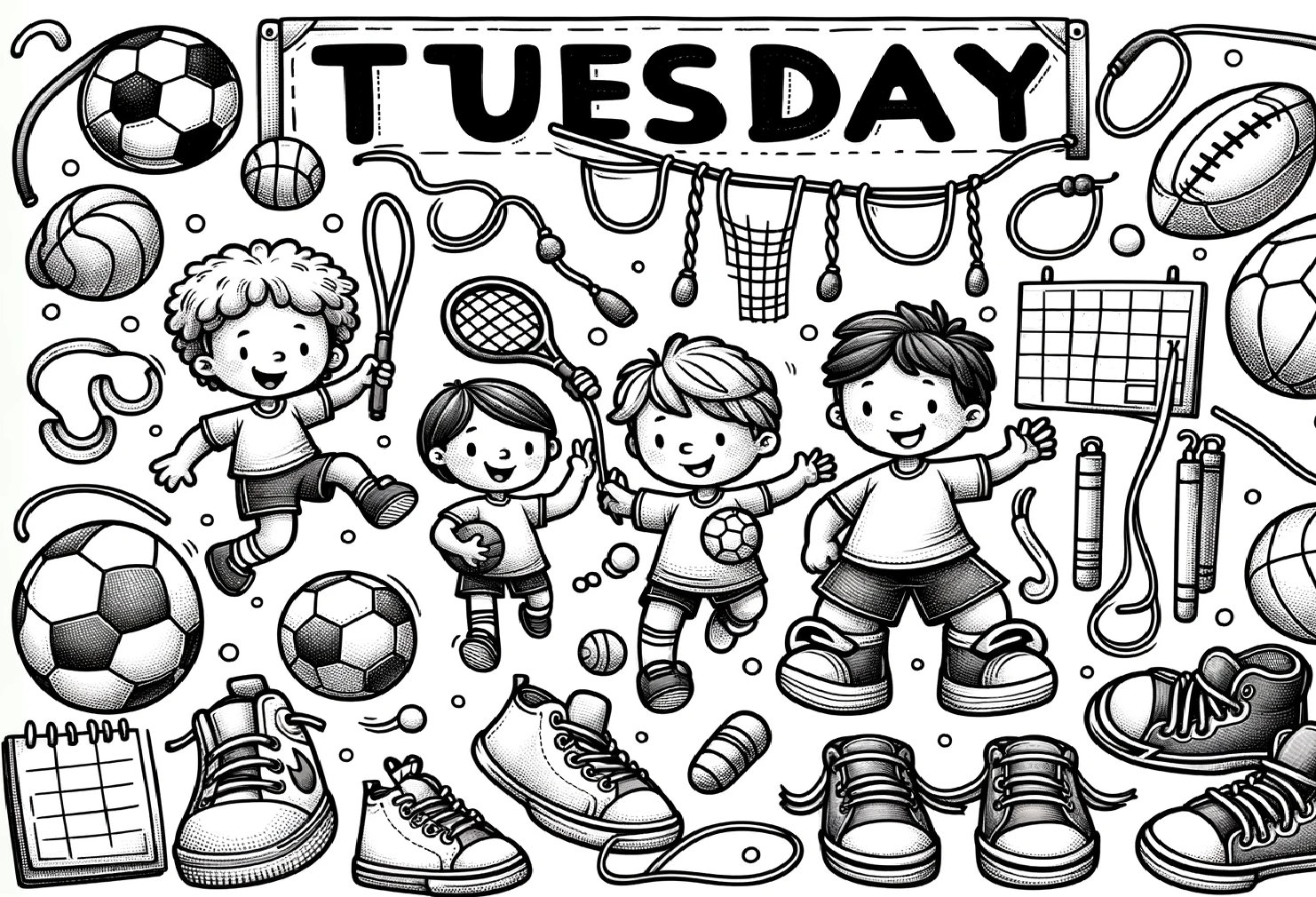 Printable Learn the Days of the Week Coloring Book - 7 Pages Coloring ...