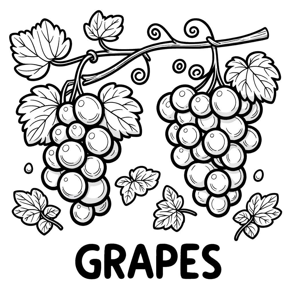 Printable Fruit and Veggie Fun: A Coloring Adventure - 20 Coloring ...