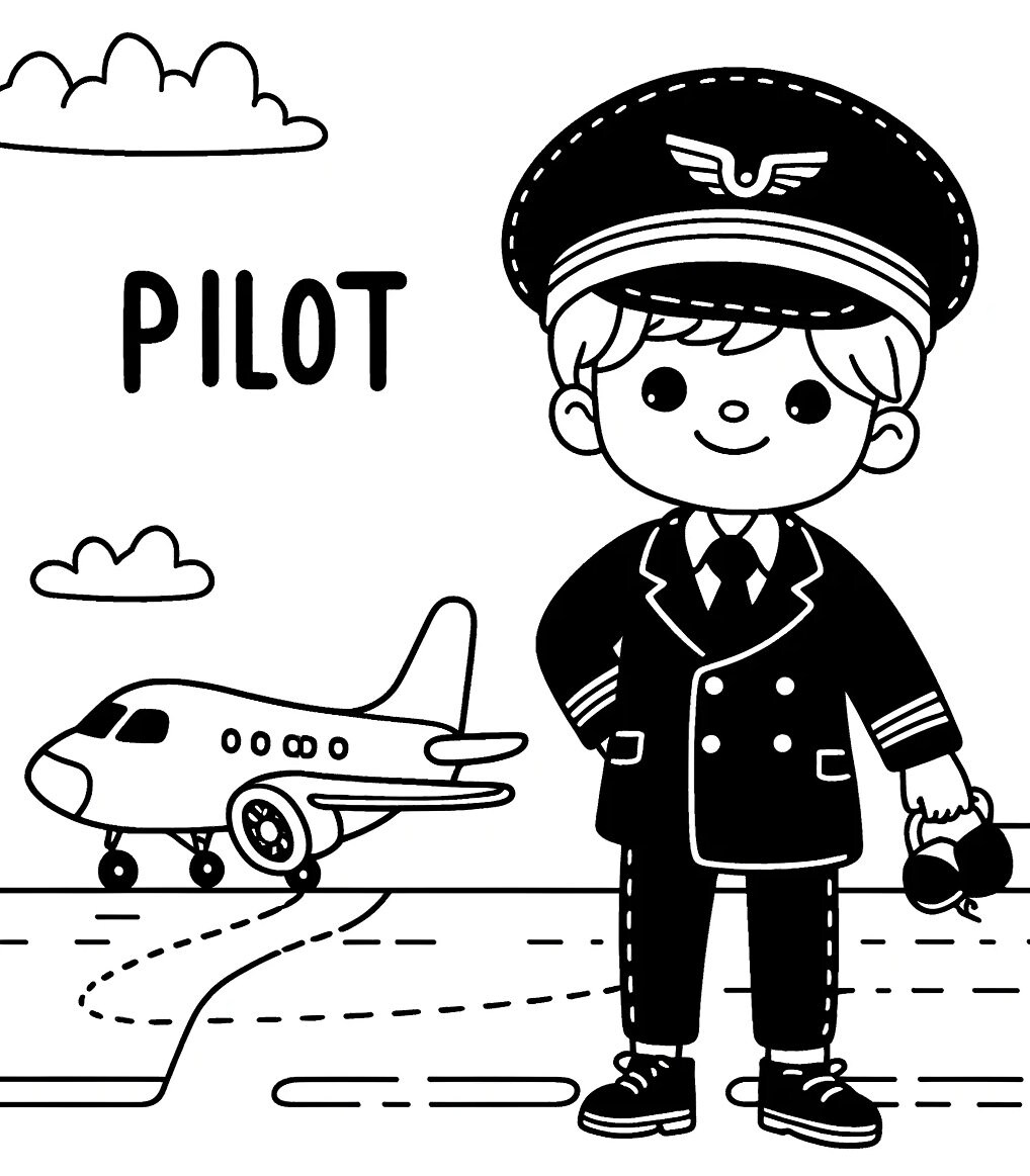 Printable My Future Career : A Kids Coloring Book - 20 Pages Coloring ...