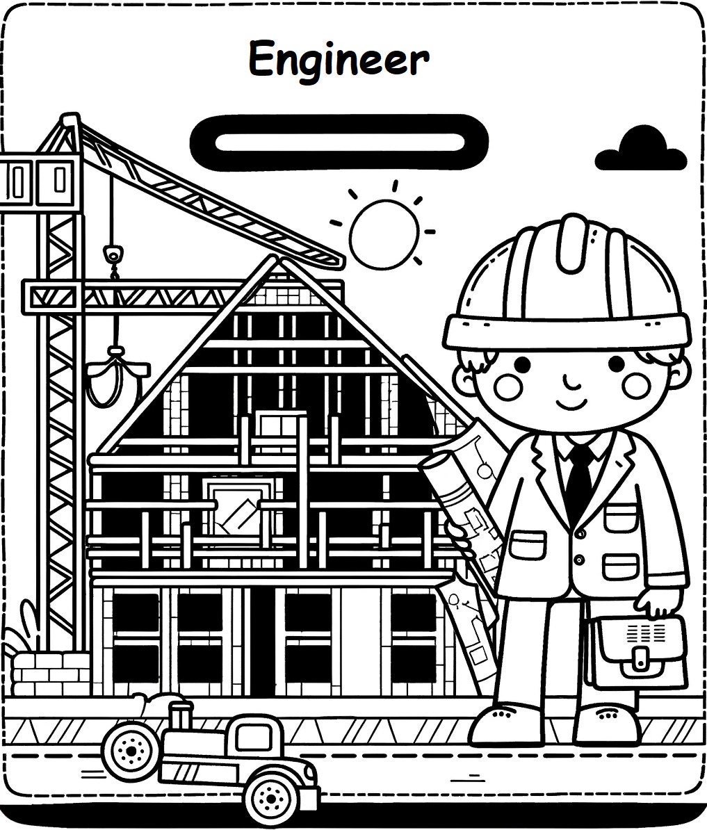Printable My Future Career : A Kids Coloring Book - 20 Pages Coloring ...