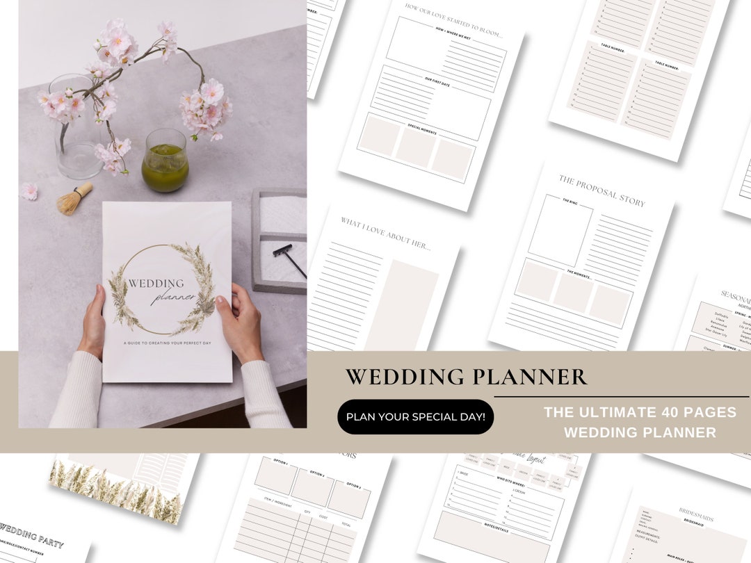 Printable Wedding Planner | Wedding Planning Book | Printable Wedding ...