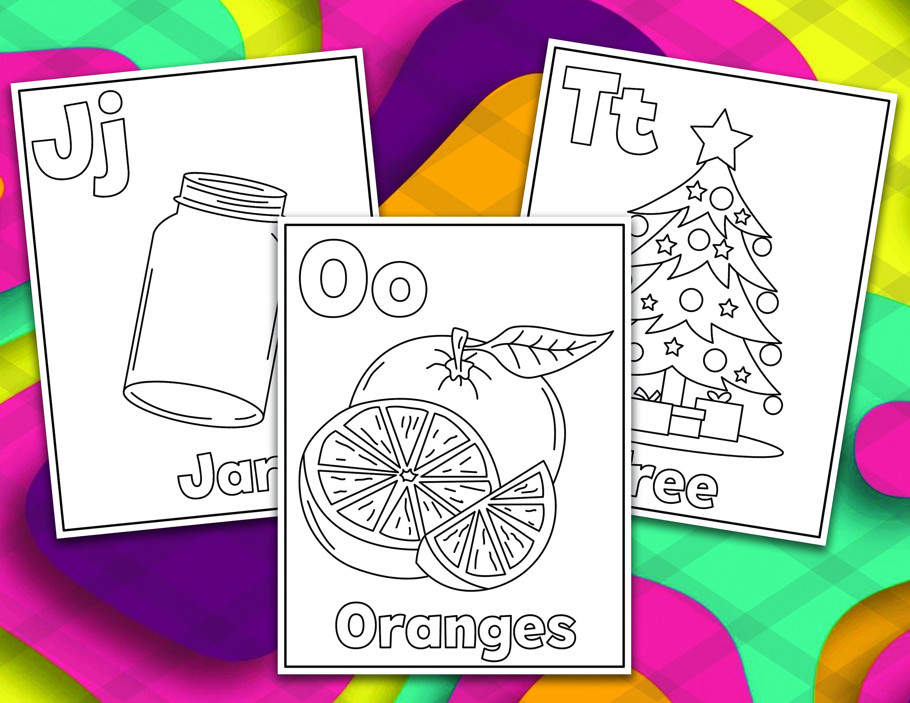Printable A to Z Coloring Pages, Alphabet Coloring Book, Preschool ...