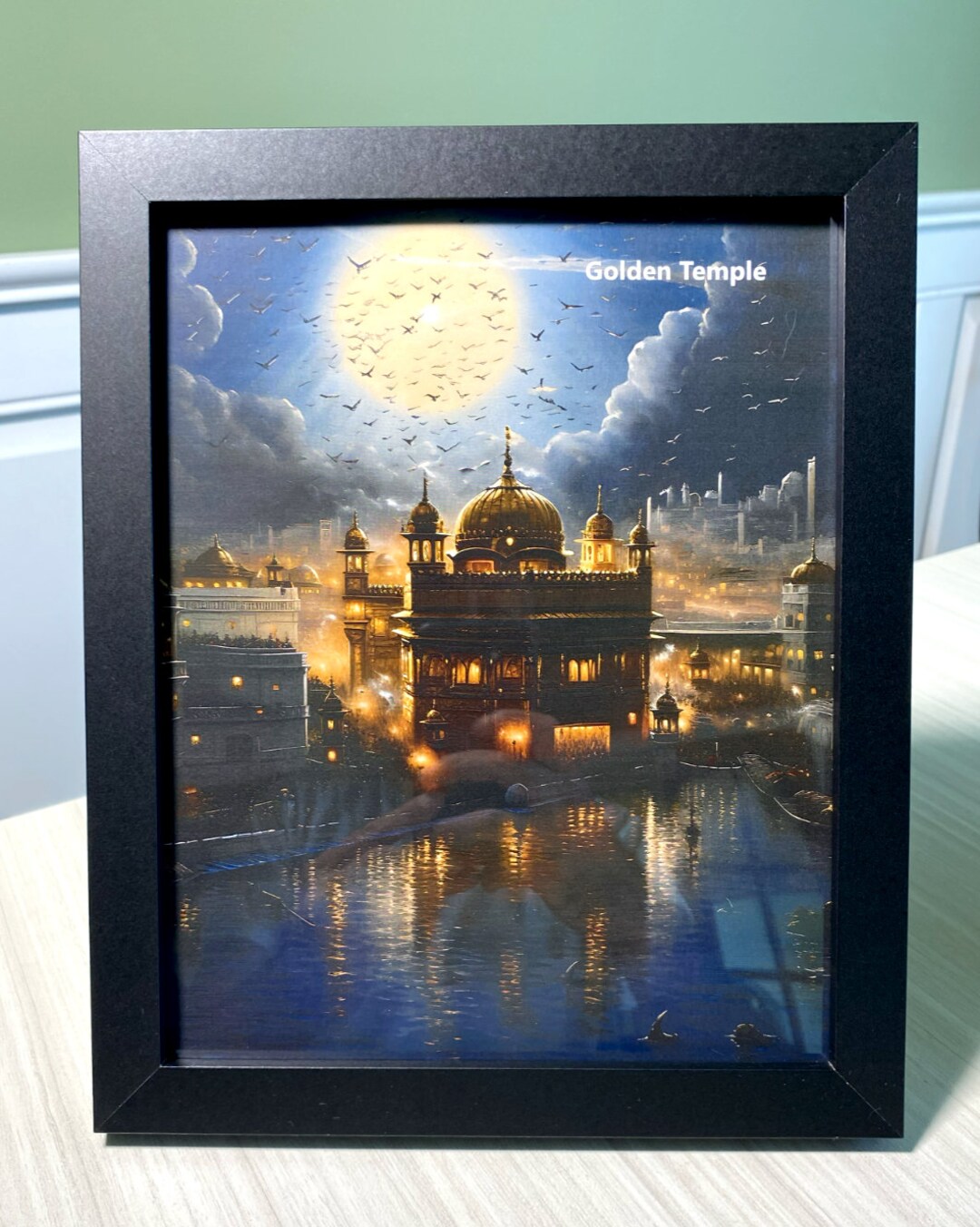 Golden Temple 8x10 Wood Framed HD Plexiglass Print on Kodak Paper AI ...