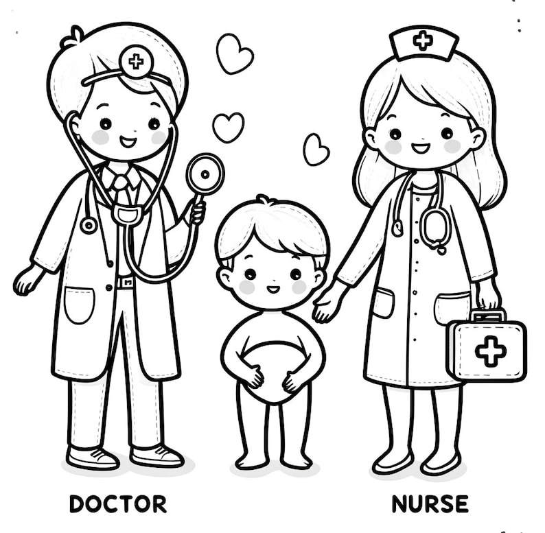 Printable My Future Career : A Kids Coloring Book - 20 Pages Coloring ...