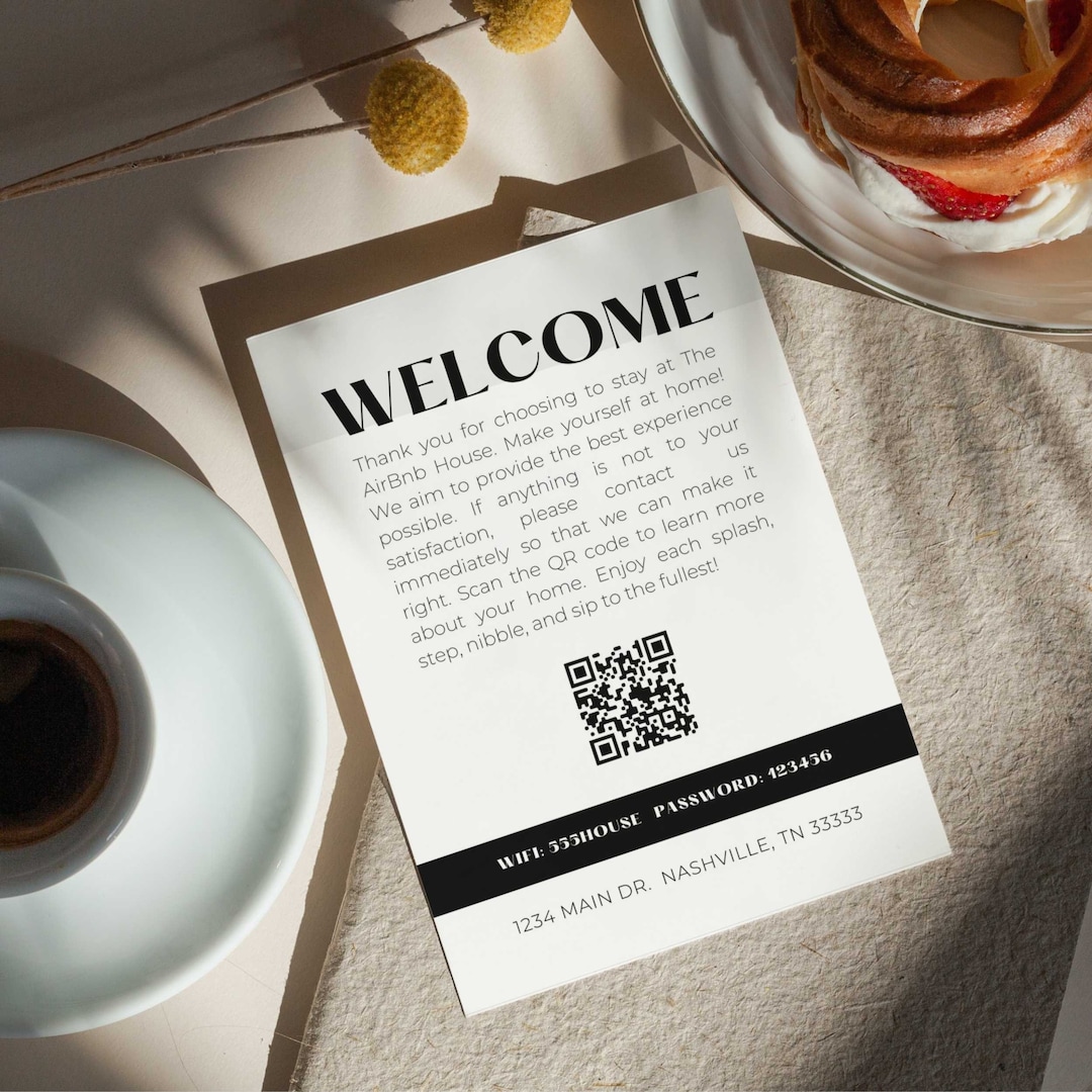 Airbnb Welcome Poster and Postcard Two Signs Included Share ANY Welcome ...
