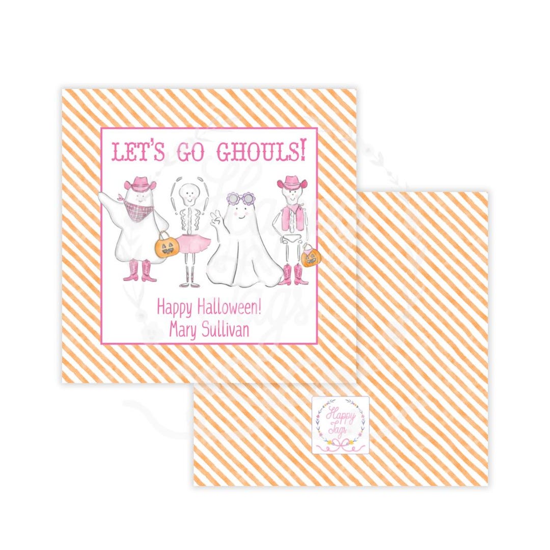 Halloween Gift Tag | Let's Go Ghouls | Kids Favor Tags | Printable Tag ...