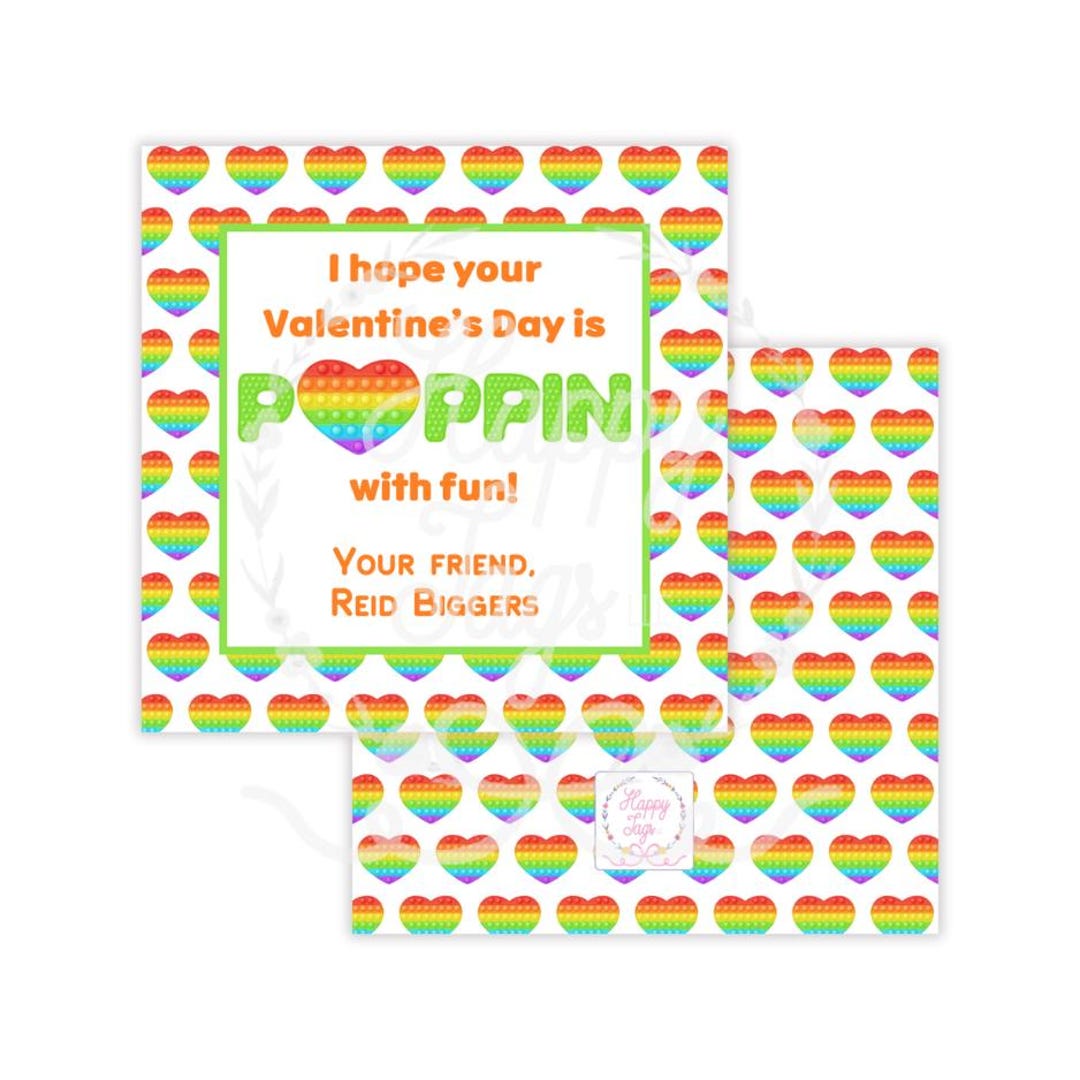 Boy Poppin | Valentine's Day Treat Tags | Kids Class Treat Tags ...