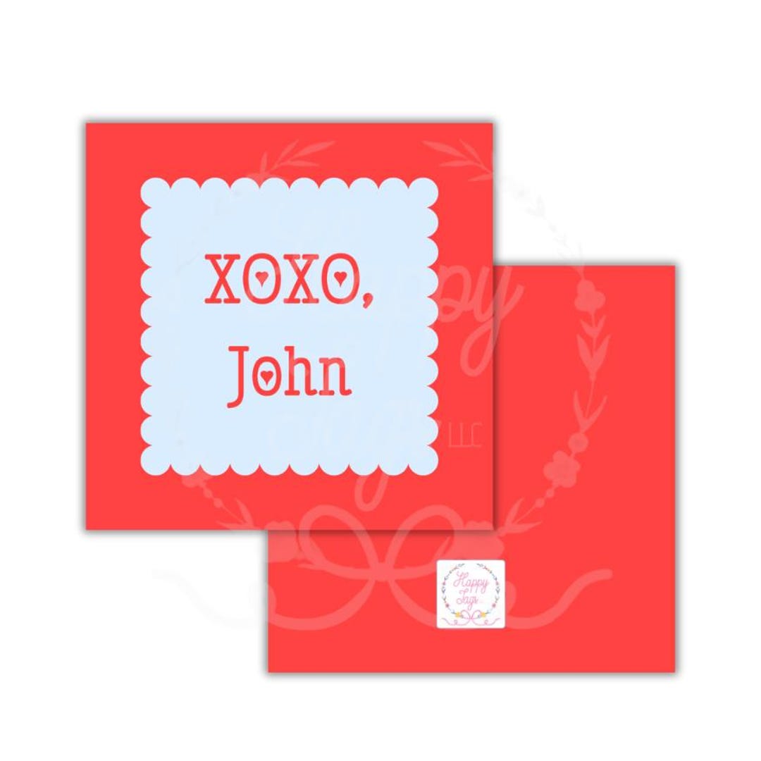 Preppy Valentine Gift Tags | Digital File, Stickers or Printed Tags - Etsy