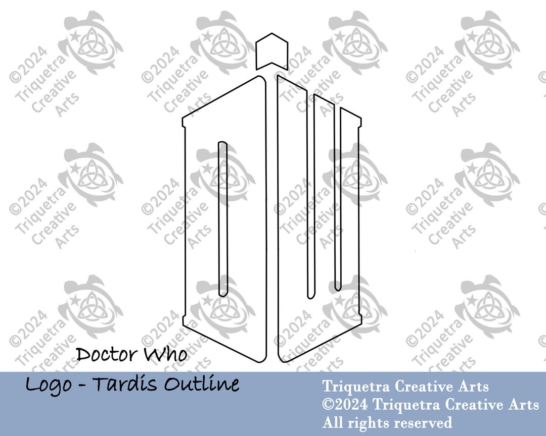 Doctor Who Logo - Tardis Outline PNG / SVG / DXF / Jpg - Etsy
