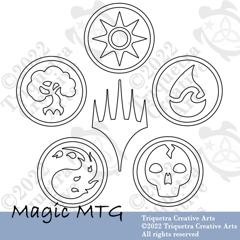Magic the Gathering Silhouette SVG/DXF/PNG - Etsy