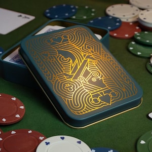 Tinit's Playing Card Tin Metal Box Case Cards Game Stocking Filler Gift ...
