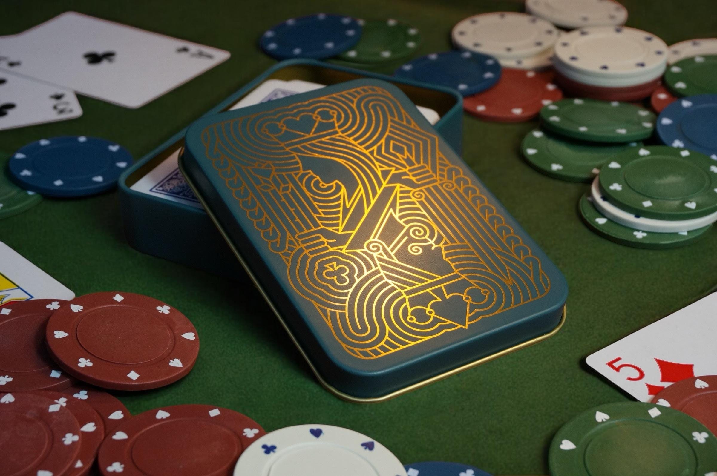 Tinit's Playing Card Tin Metal Box Case Cards Game Stocking Filler Gift ...