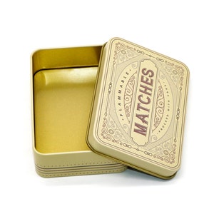 Firelighter Box Metal Tin Storage Holder Fire Lighters Matches Stocking ...