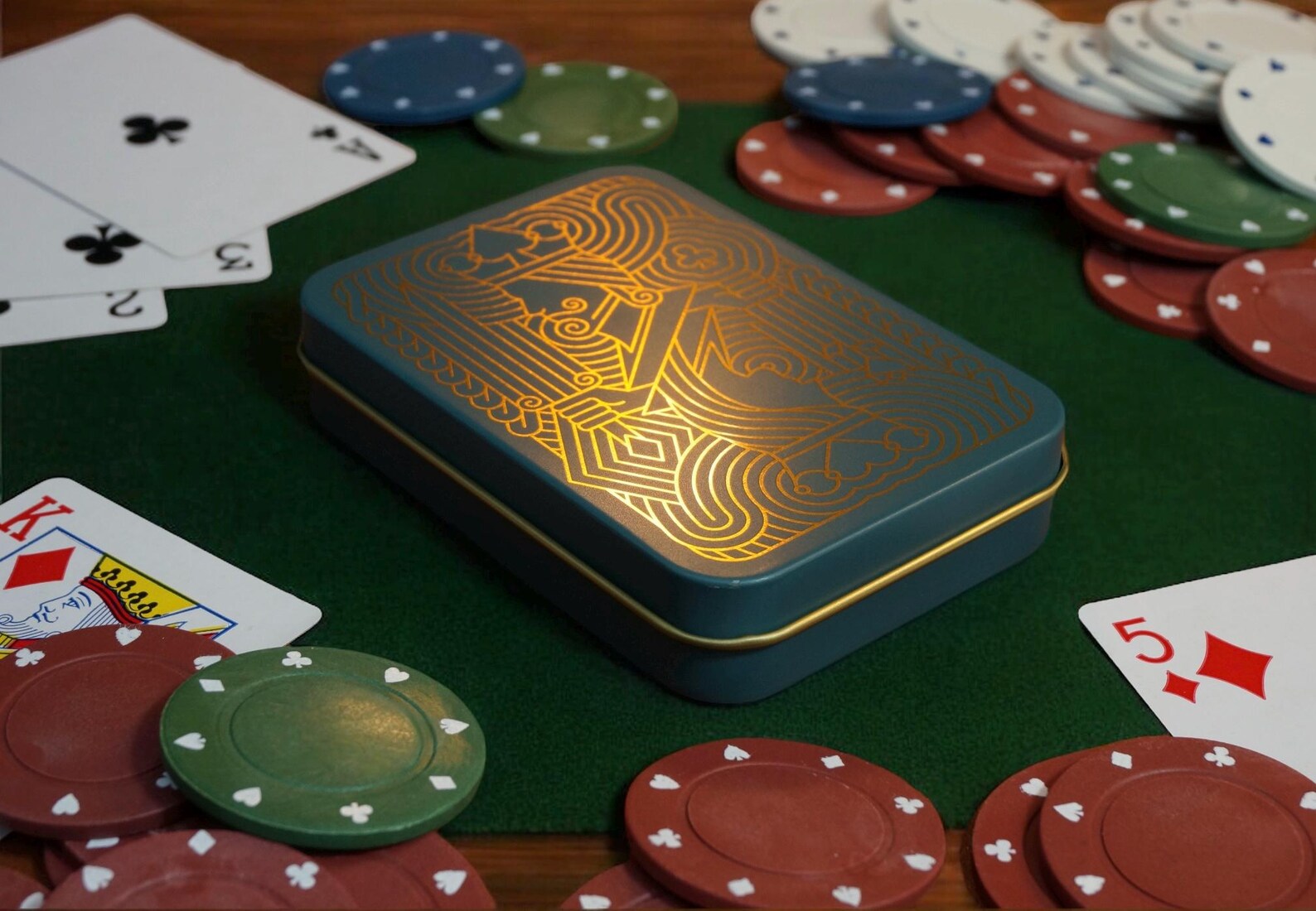 Tinit's Playing Card Tin Metal Box Case Cards Game Stocking Filler Gift ...