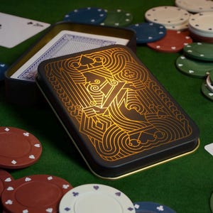 Tinit's Playing Card Tin Metal Box Case Cards Game Stocking Filler Gift ...