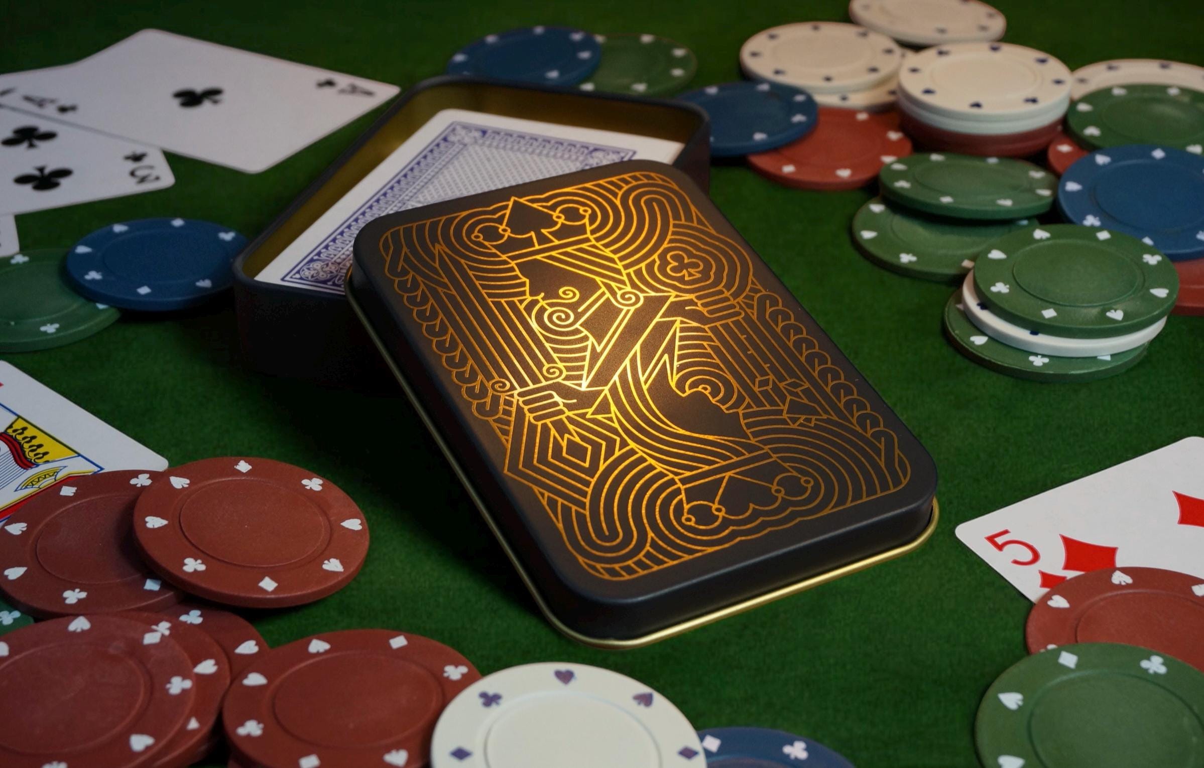 Tinit's Playing Card Tin Metal Box Case Cards Game Stocking Filler Gift ...