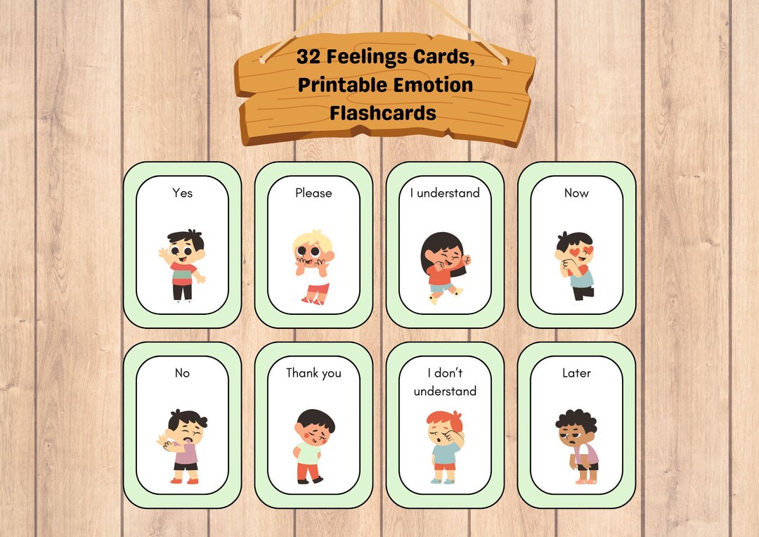 Feelings Flashcards: Social Emotional Learning for Kids (printable) - Etsy