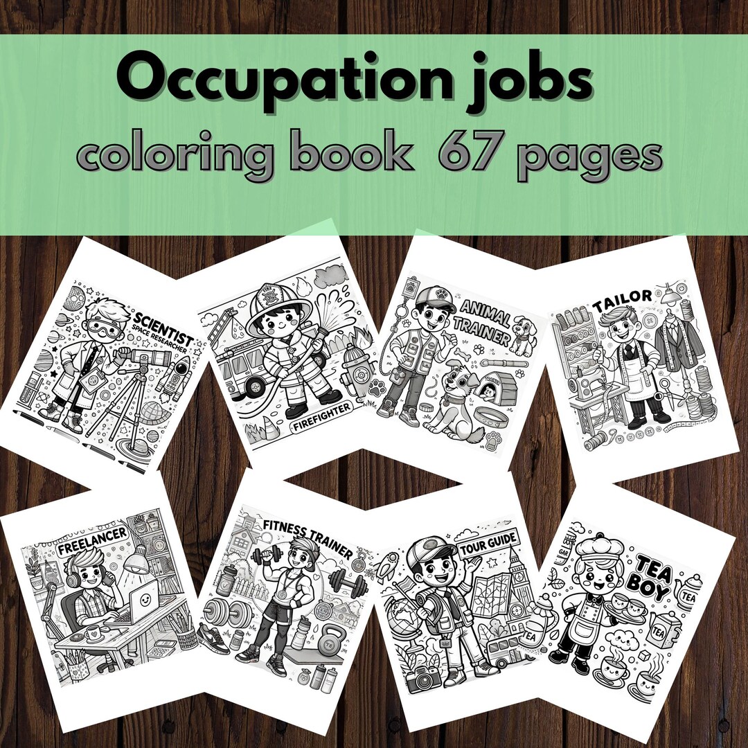 Jobs & Community Helpers Fun Career Day Coloring Pages Kids Printable ...
