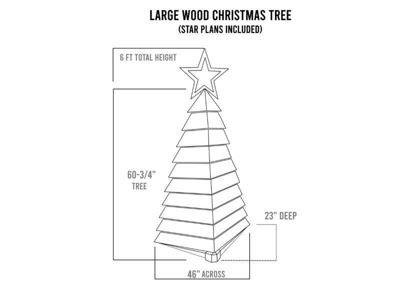 DIY Wooden Christmas Tree Plans: 6ft Wood Star (PDF Plan) - Etsy