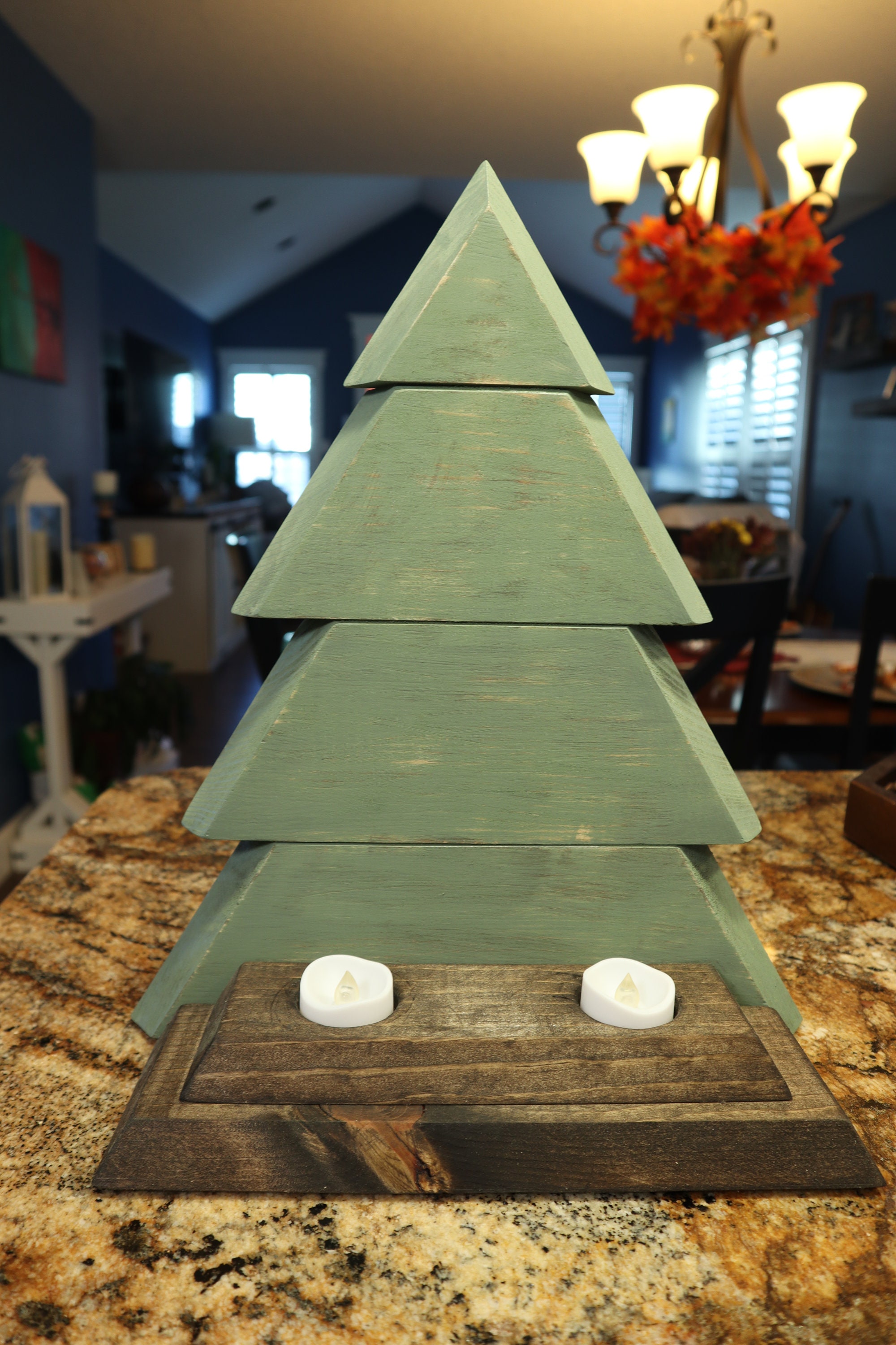 Wooden Christmas Tree Candle Holder PDF Plans Woodworking Plans Plans ...