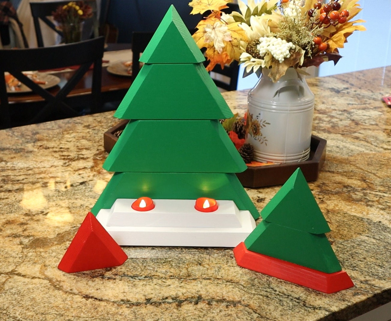 Wooden Christmas Tree Candle Holder Plans (PDF) - Etsy