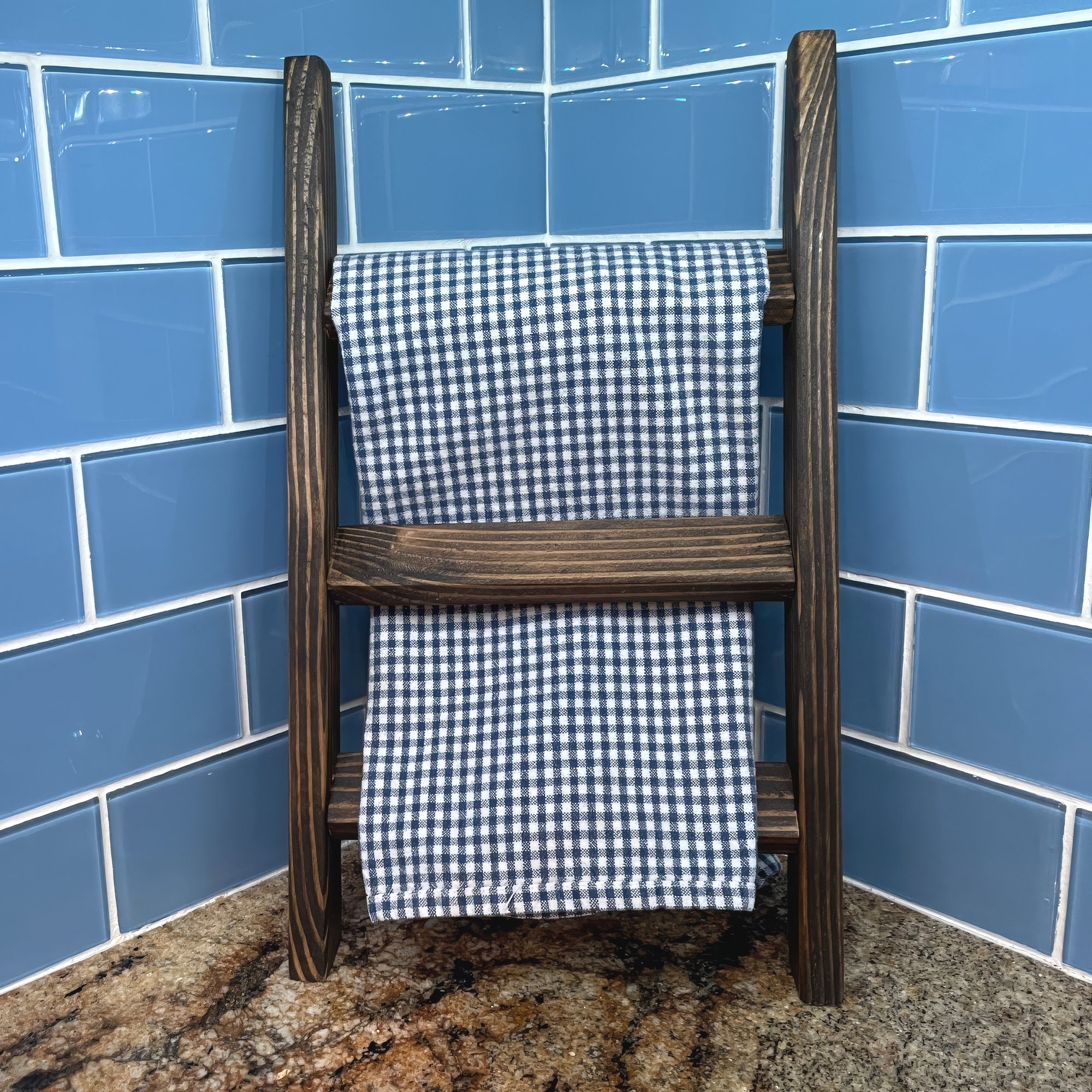 Tea Towel Ladder Woodworking Plans: DIY Countertop Ladder (PDF) - Etsy