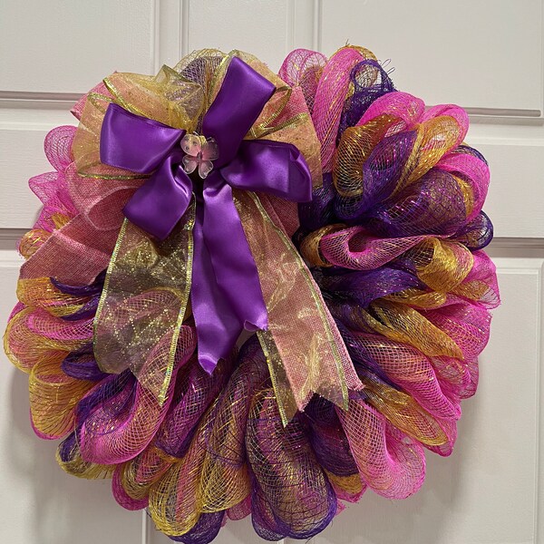 Bubble Burlap Wreath - Etsy