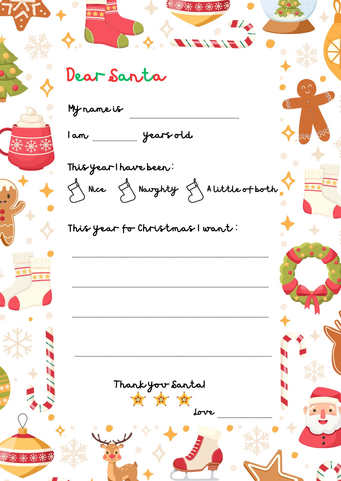 Letter to Santa,drawing to Santa,christmas Santa Letter,kids Letter to ...
