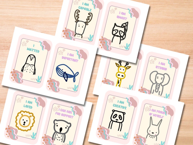 Affirmation Cards for Kids,printable Motivational Cards, Kids ...