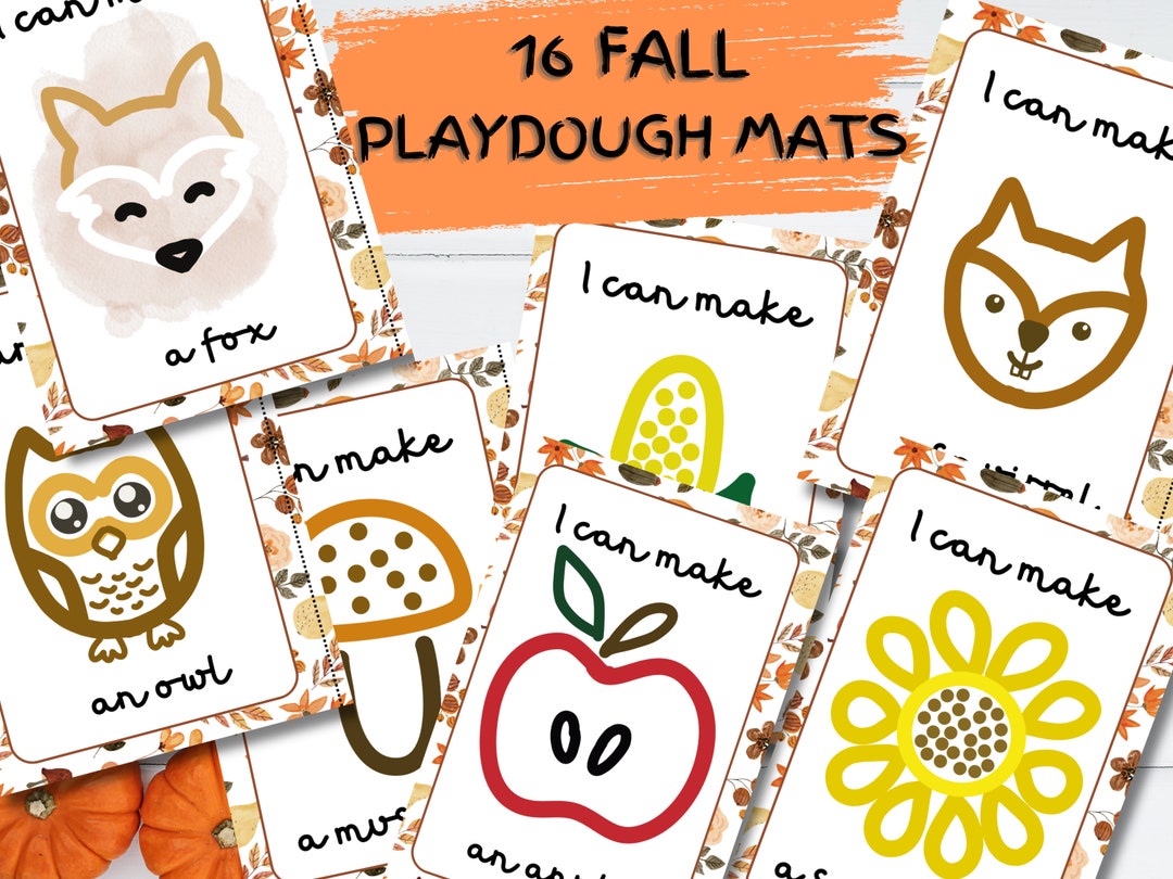 16 Autumn Play Dough Mat, Looseparts Play, Playdough, Play Doh Activity ...