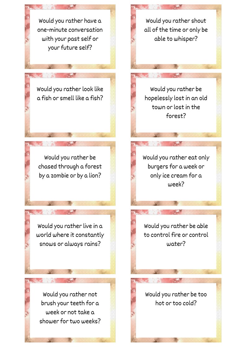 Would You Rather Questions, Icebreak Questions, Question for Kids ...