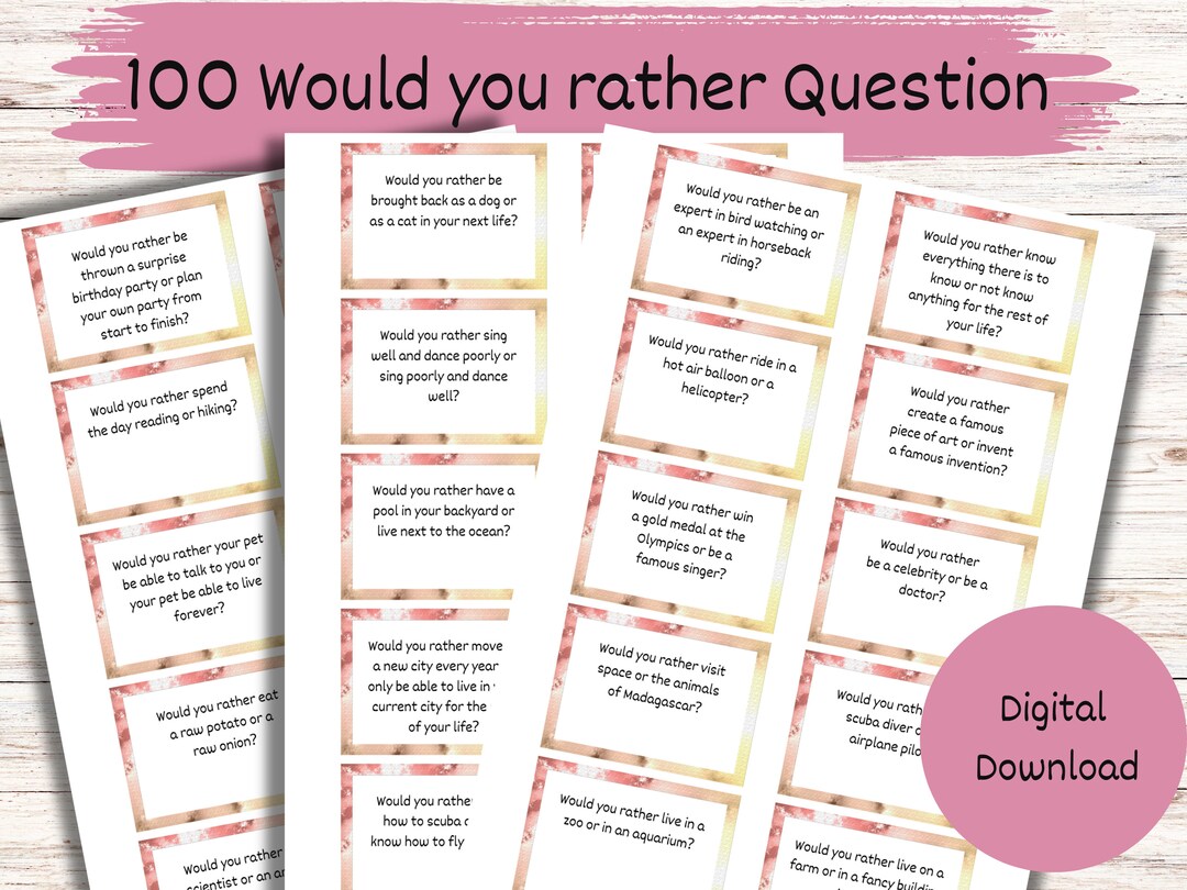 Would You Rather Questions, Icebreak Questions, Question for Kids ...